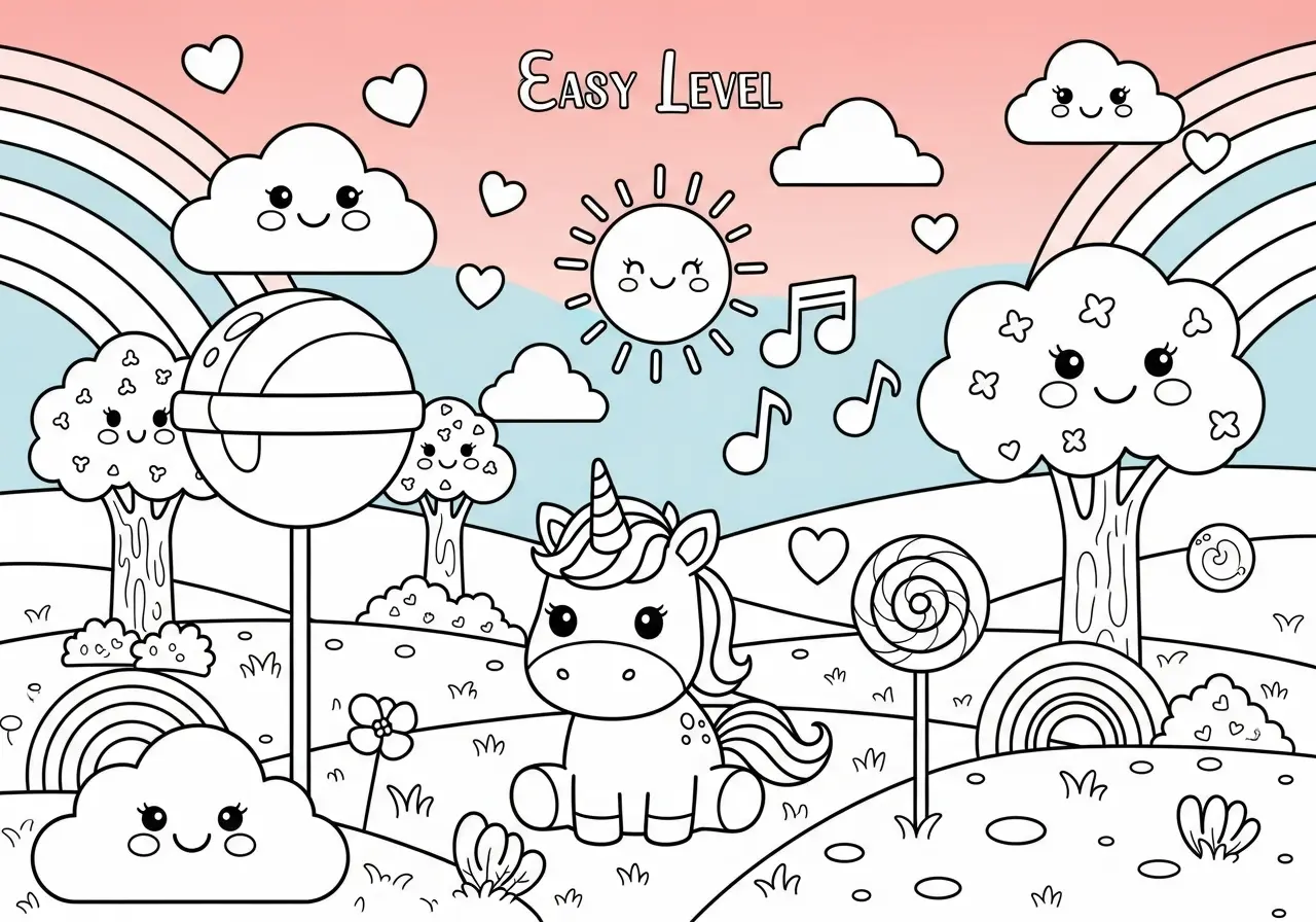 Easy Unicorn Coloring Pages (Free PDF Printables) - Ink Unicorn