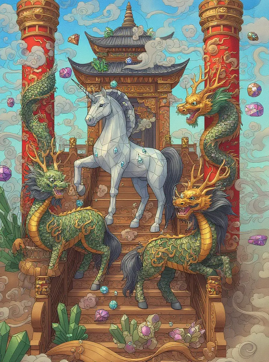 Qilin Unicorn Coloring Pages (Free PDF Printables) - Ink Unicorn