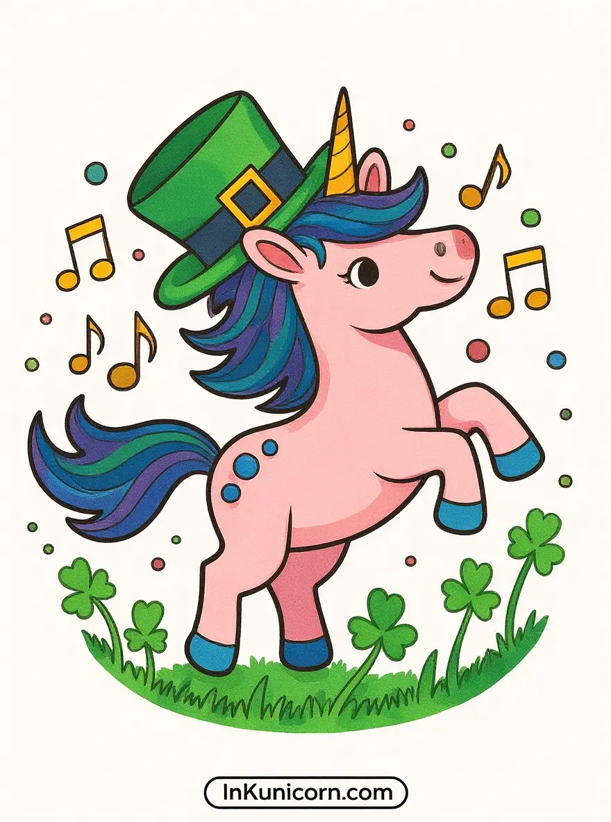 St. Patrick'S Day Unicorn Coloring Pages (Free PDF Printables) - Ink ...