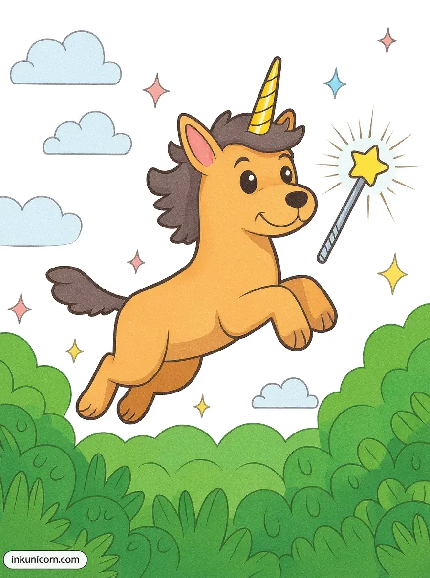 Dog Unicorn Coloring Pages (Free PDF Printables) - Ink Unicorn