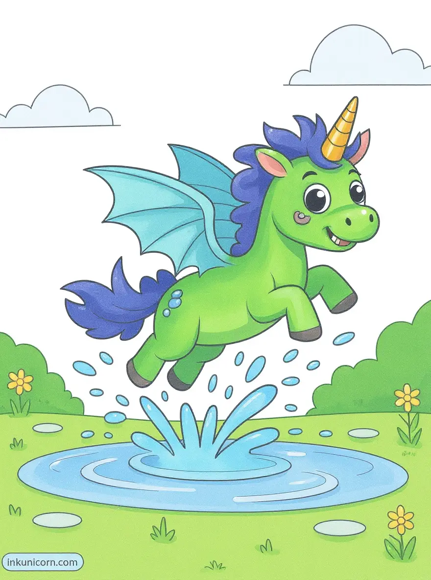 Dragon Unicorn Coloring Pages (Free PDF Printables) - Ink Unicorn