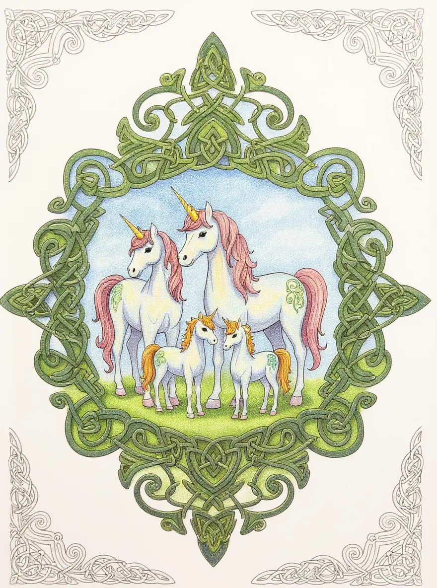 Family Unicorn Coloring Pages (Free PDF Printables) - Ink Unicorn