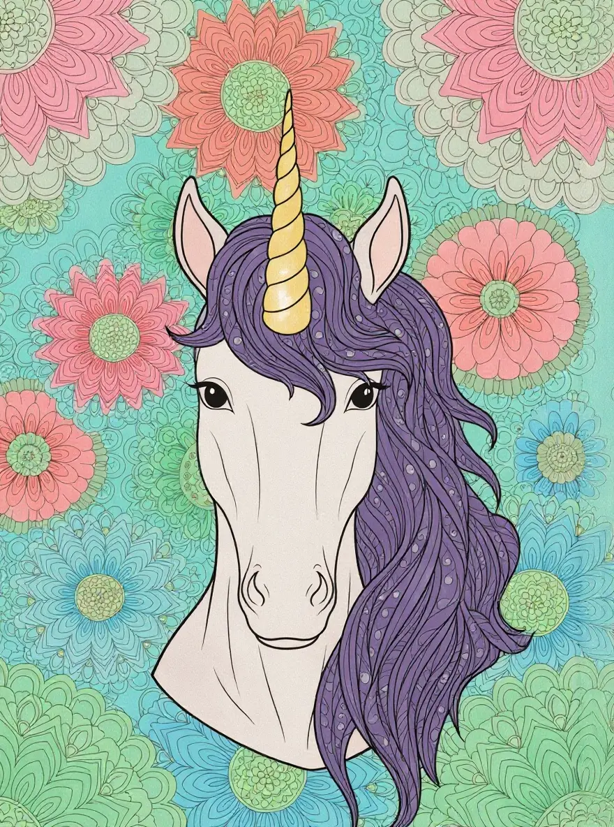 Mandala Unicorn Coloring Pages (Free PDF Printables) - Ink Unicorn