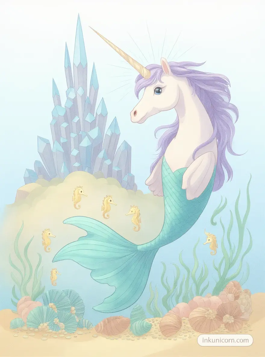 Mermaid Unicorn Coloring Pages (Free PDF Printables) - Ink Unicorn