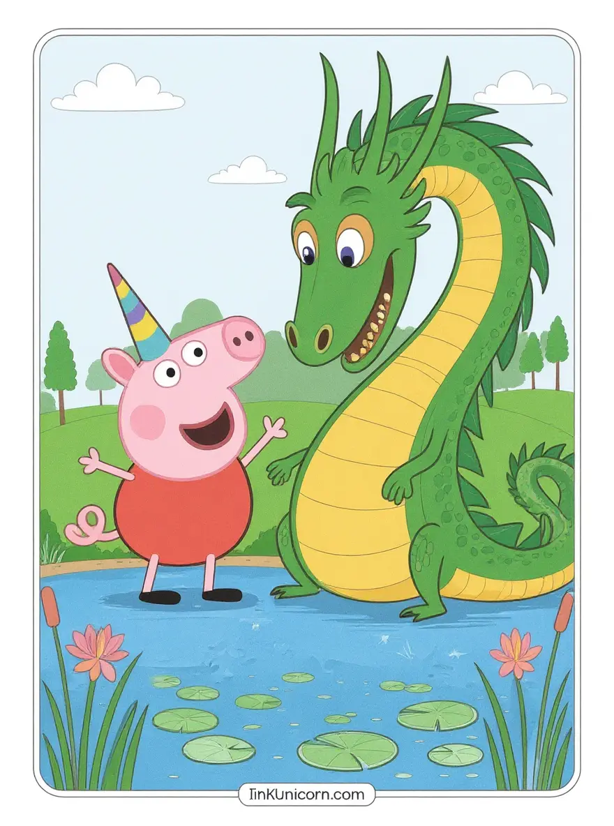 Peppa Pig Unicorn Coloring Pages (Free PDF Printables) - Ink Unicorn