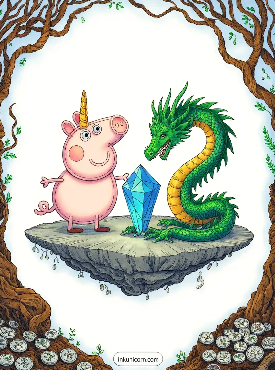 Peppa Pig Unicorn Coloring Pages (Free PDF Printables) - Ink Unicorn