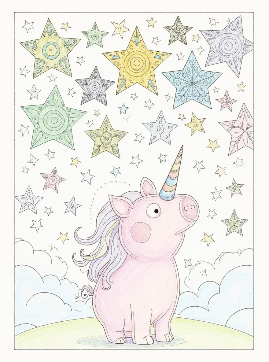 Peppa Pig Unicorn Coloring Pages (Free PDF Printables) - Ink Unicorn