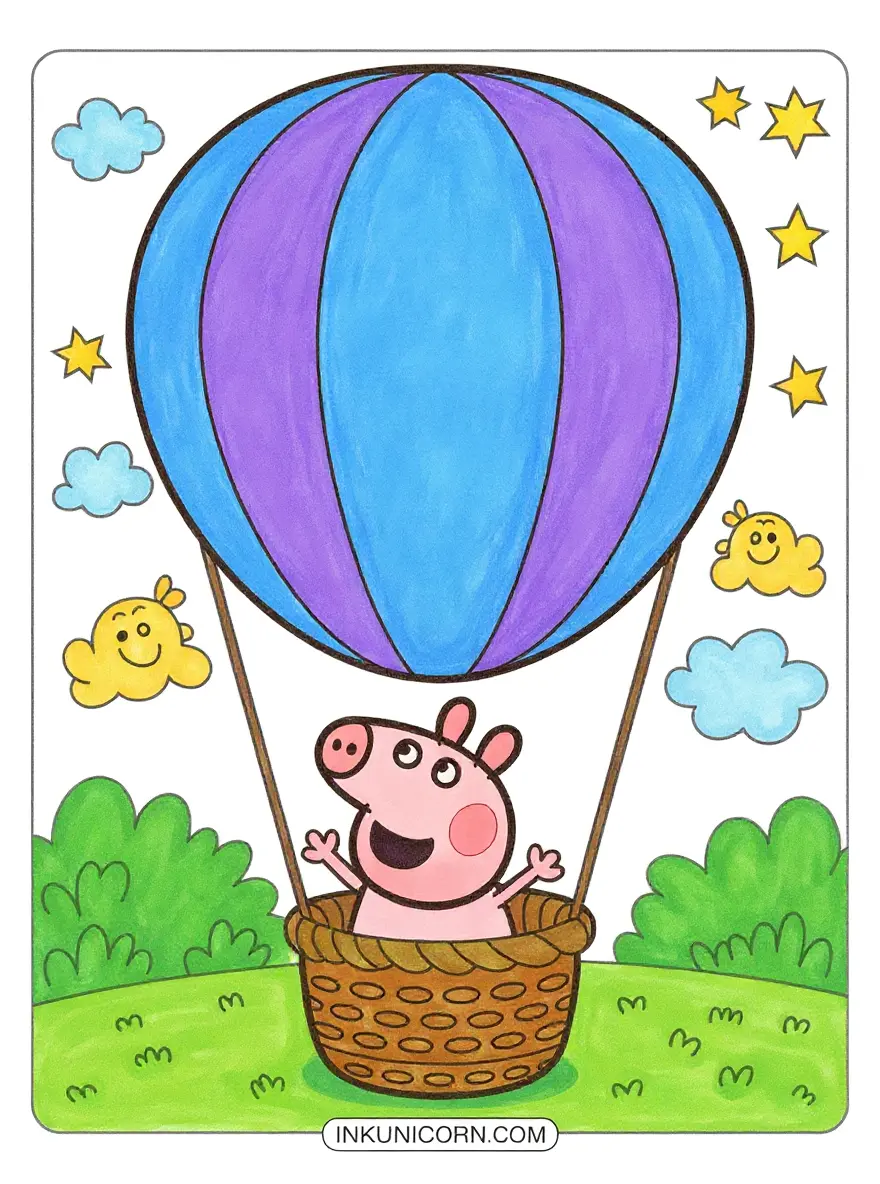 Peppa Pig Unicorn Coloring Pages (Free PDF Printables) - Ink Unicorn