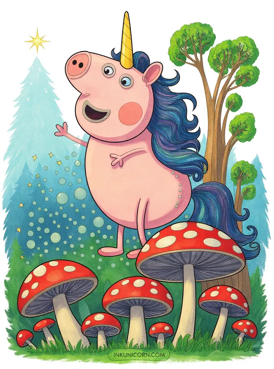 Peppa Pig Unicorn Coloring Pages (Free PDF Printables) - Ink Unicorn