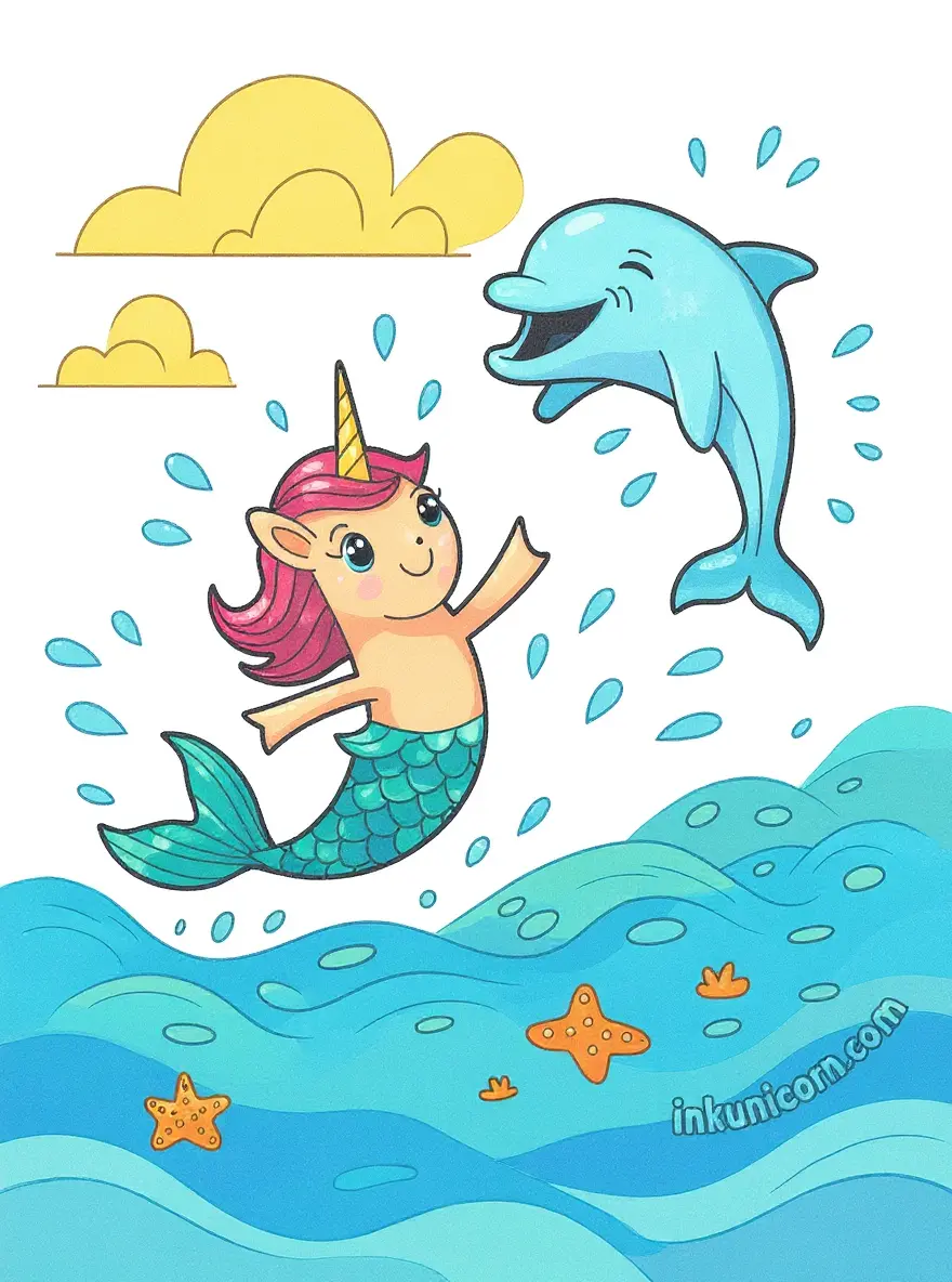 Mermaid Unicorn Coloring Pages (Free PDF Printables) - Ink Unicorn