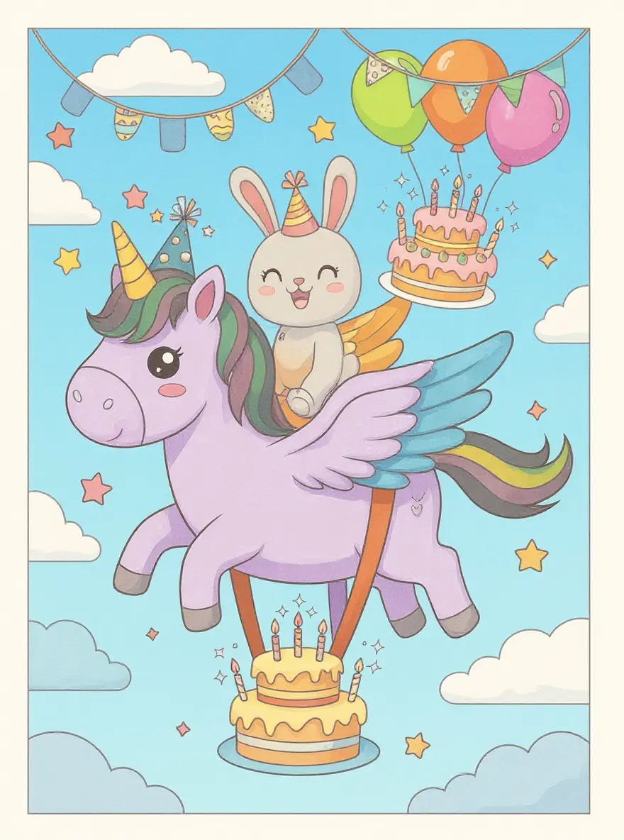 Flying Unicorn Coloring Pages (Free PDF Printables) - Ink Unicorn