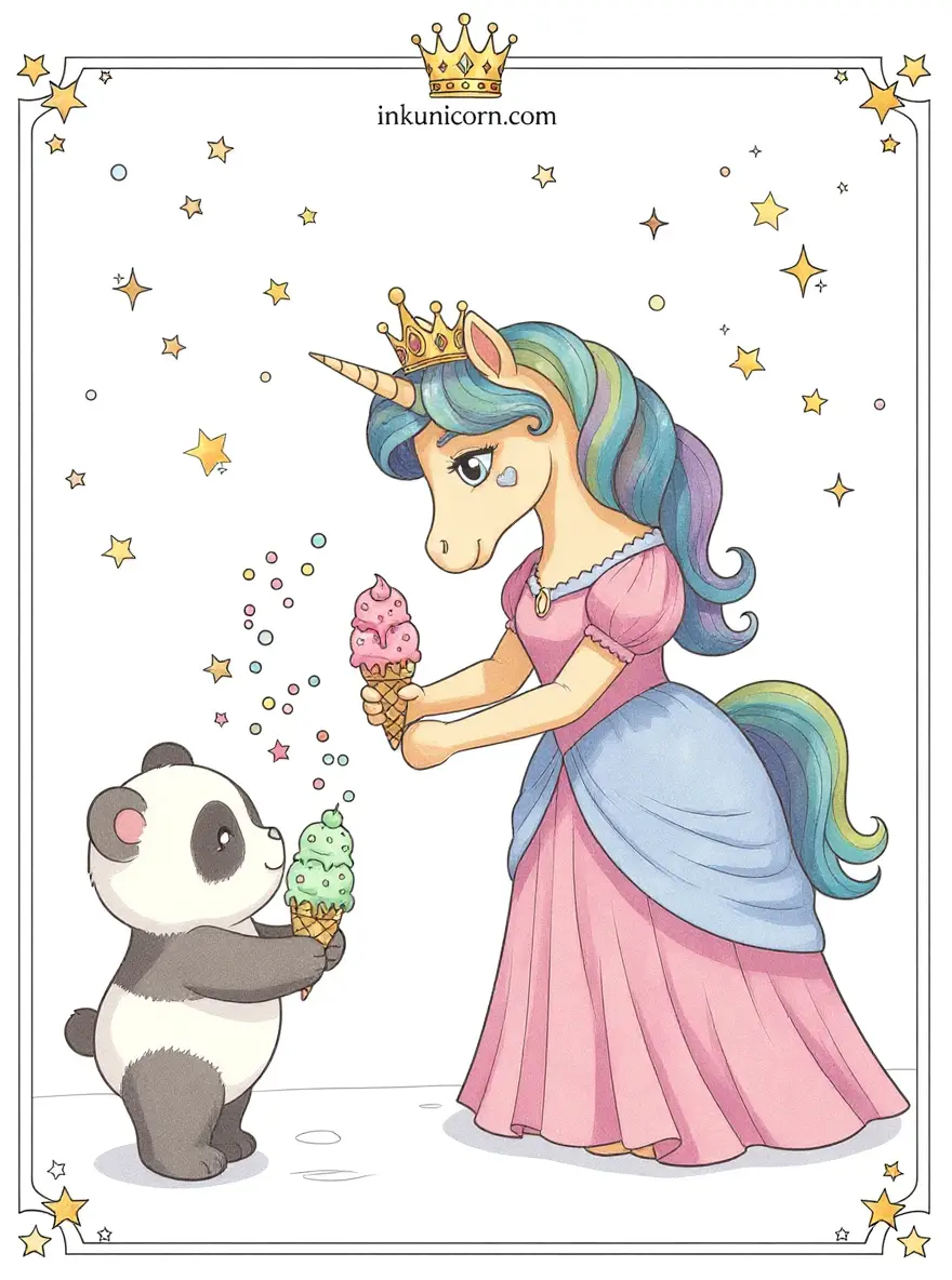 Ice Cream Unicorn Coloring Pages (Free PDF Printables) - Ink Unicorn