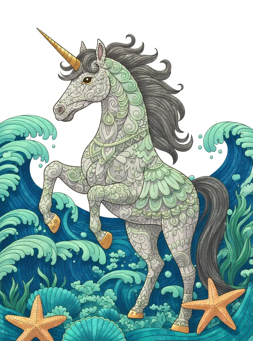 Zentangle Unicorn Coloring Pages (Free PDF Printables) - Ink Unicorn