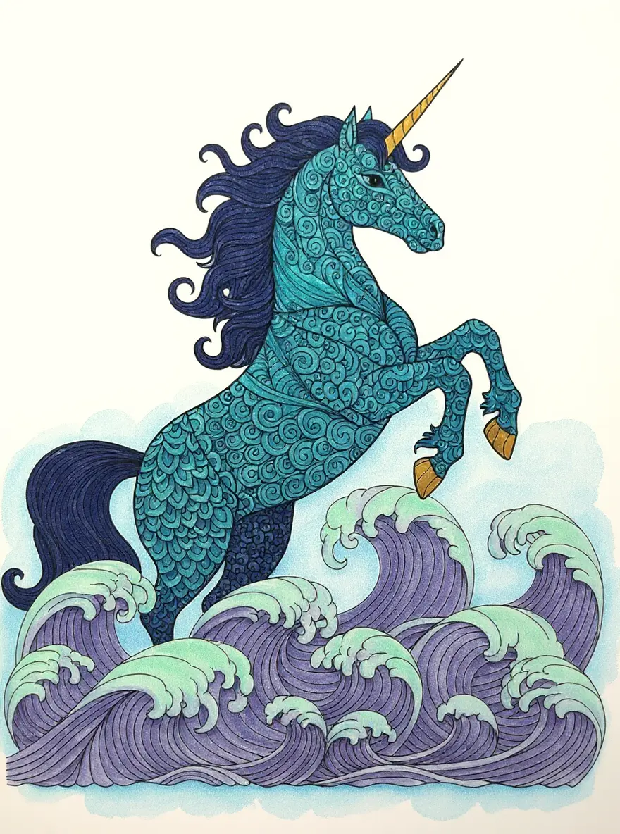 Zentangle Unicorn Coloring Pages (Free PDF Printables) - Ink Unicorn