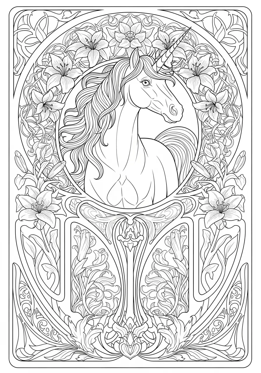 Zentangle Unicorn Coloring Pages (Free PDF Printables) - Ink Unicorn