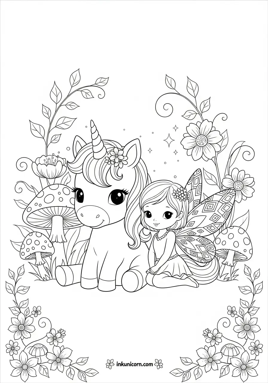 Baby Unicorn Coloring Pages (Free PDF Printables) - Ink Unicorn