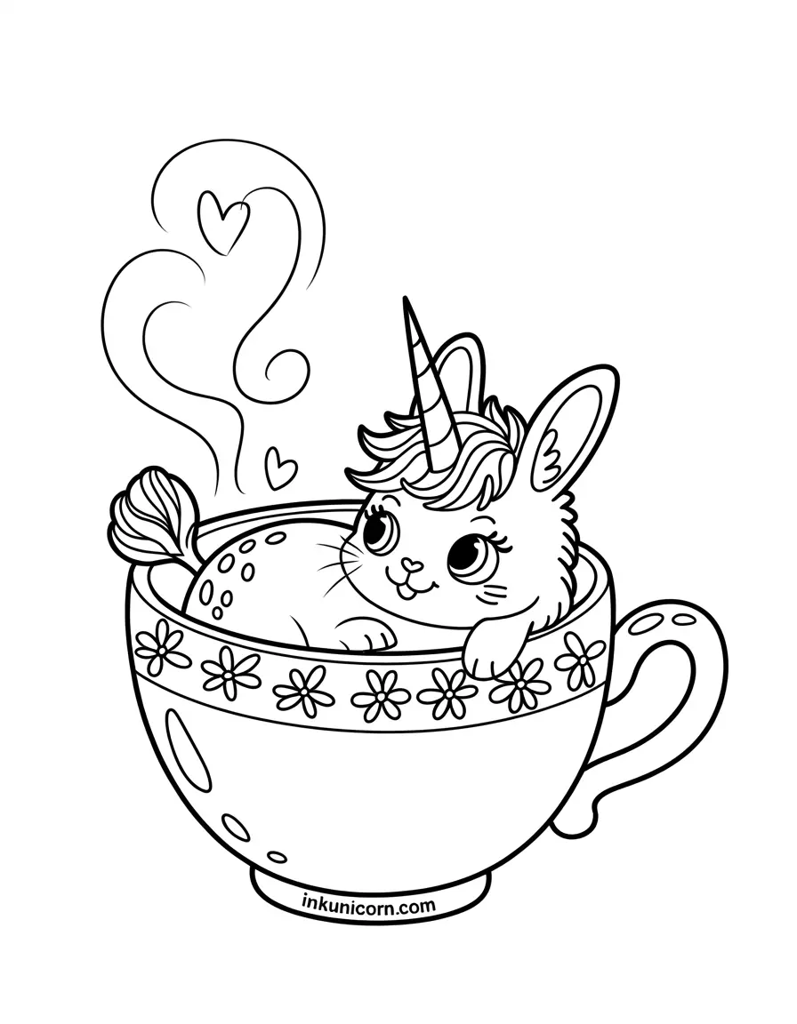 Bunny Unicorn Coloring Pages (Free PDF Printables) - Ink Unicorn