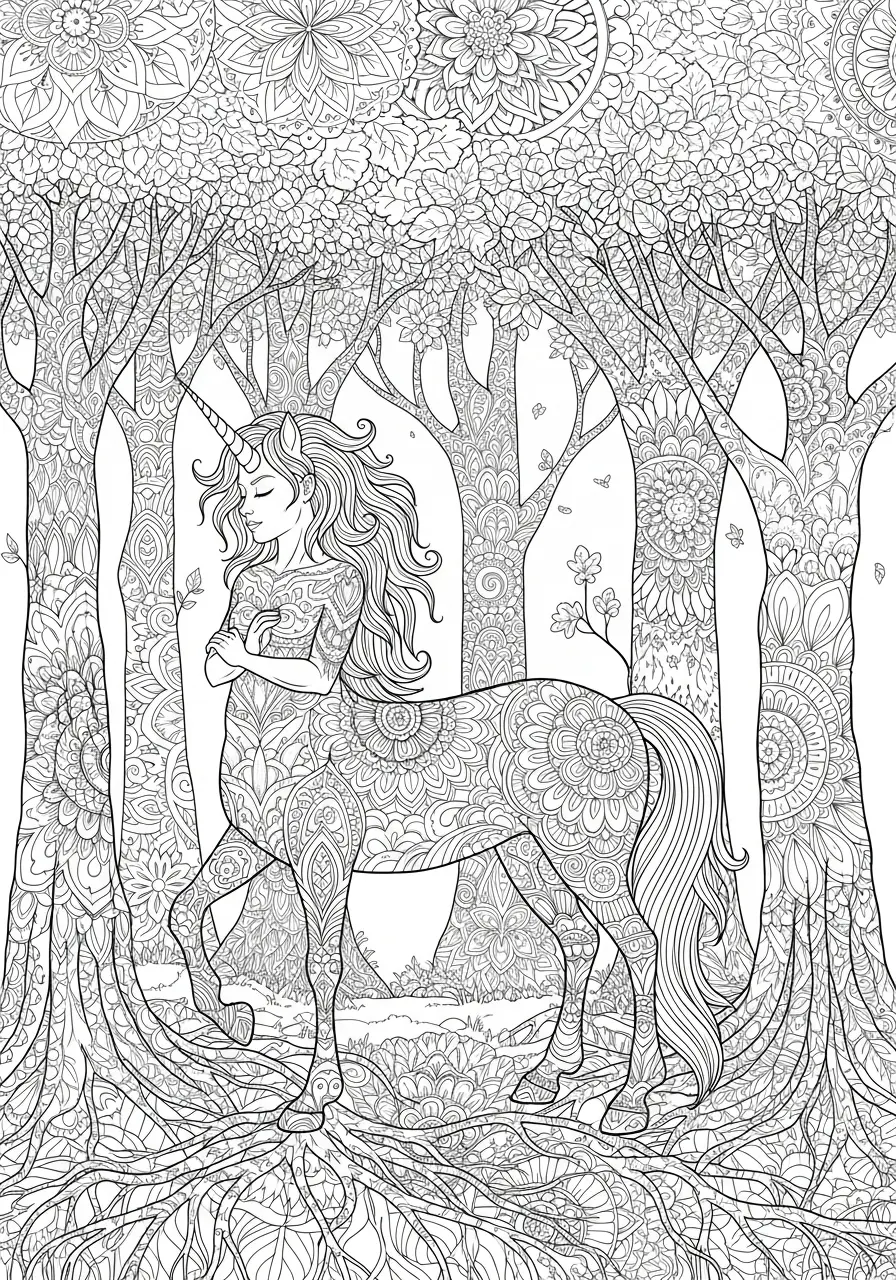 Centaur Unicorn Coloring Pages (Free PDF Printables) - Ink Unicorn