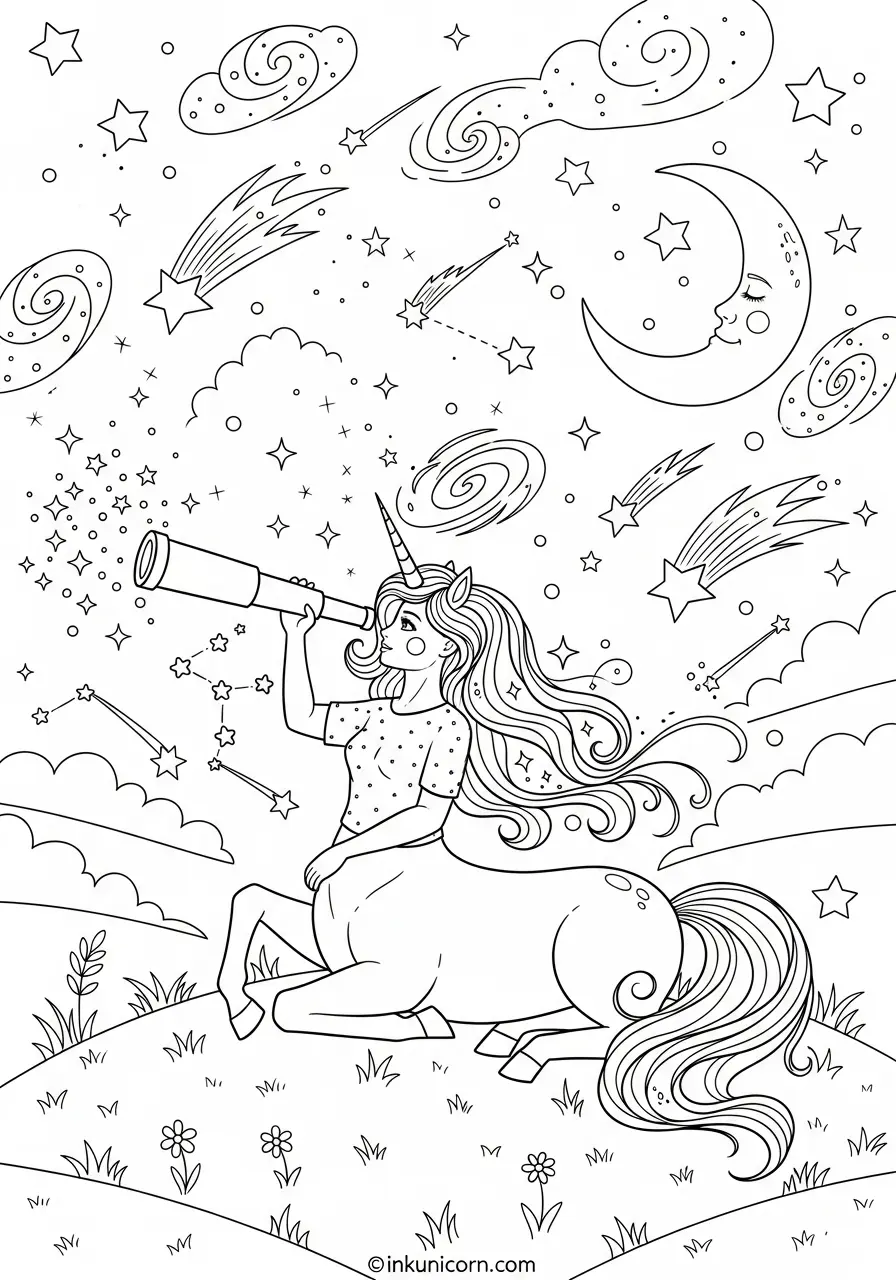 Centaur Unicorn Coloring Pages (Free PDF Printables) - Ink Unicorn