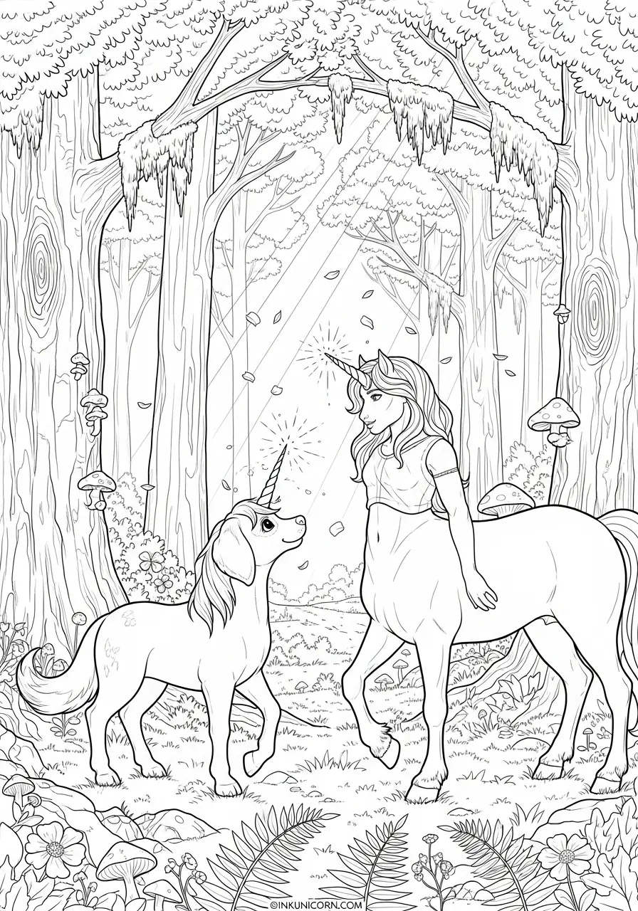 Dog Unicorn Coloring Pages (Free PDF Printables) - Ink Unicorn