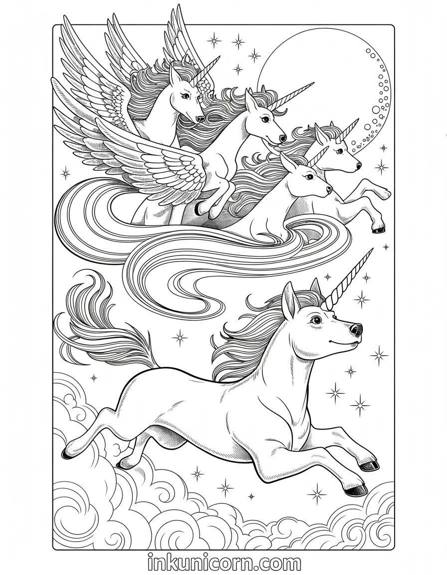 Dog Unicorn Coloring Pages (Free PDF Printables) - Ink Unicorn