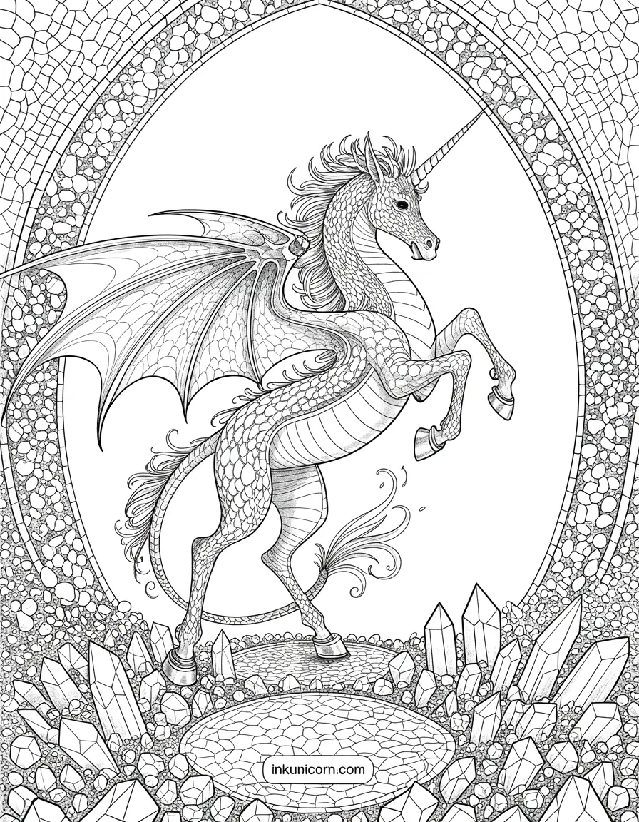 Dragon Unicorn Coloring Pages (Free PDF Printables) - Ink Unicorn
