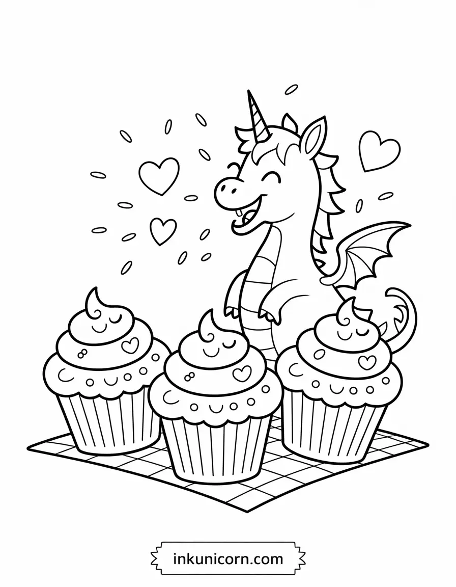 Dragon Unicorn Coloring Pages (Free PDF Printables) - Ink Unicorn