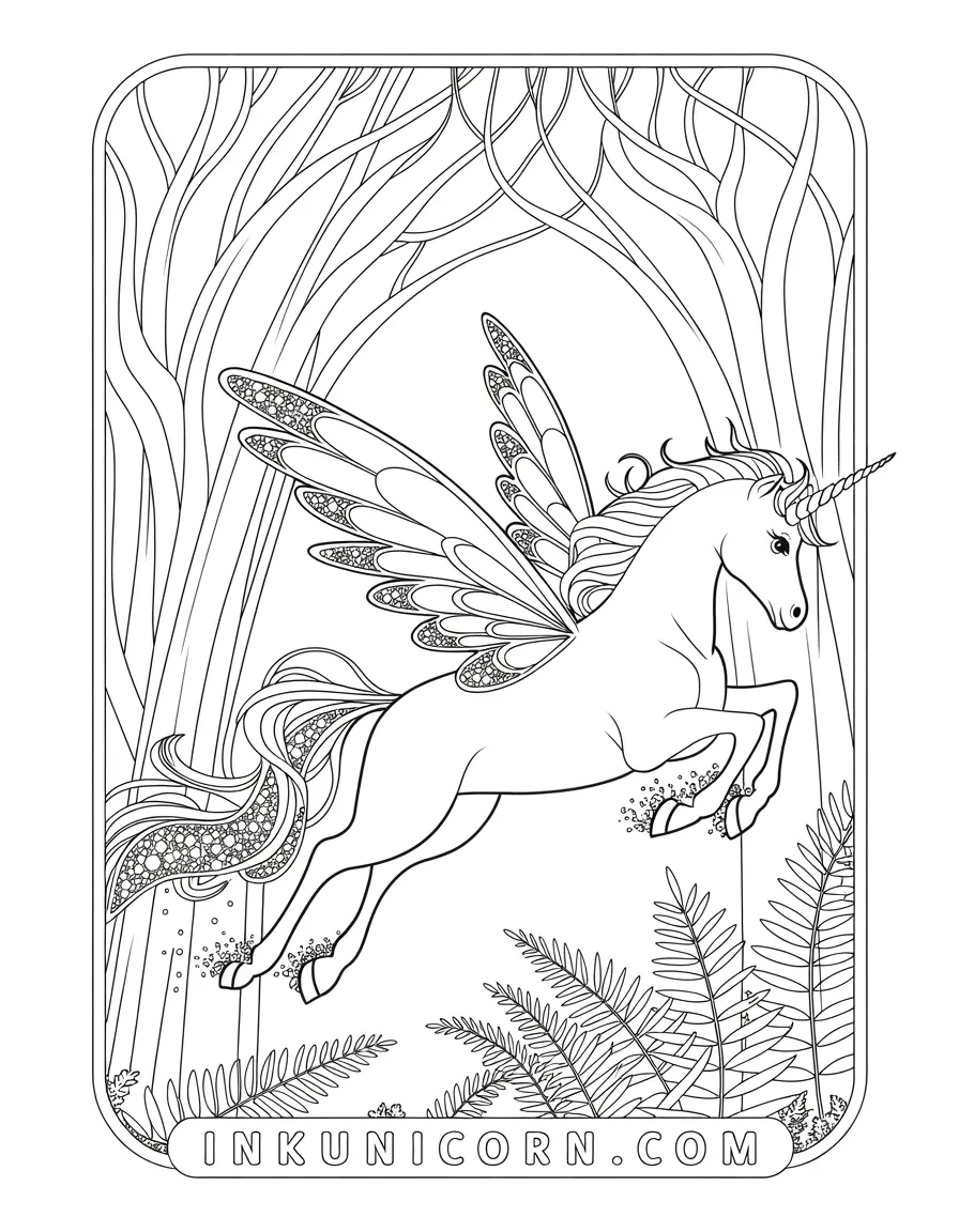 Fairy Unicorn Coloring Pages (Free PDF Printables) - Ink Unicorn