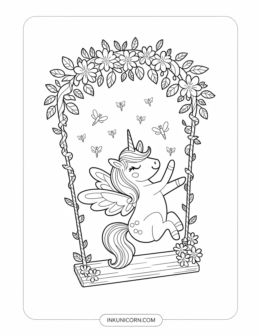 Fairy Unicorn Coloring Pages (Free PDF Printables) - Ink Unicorn