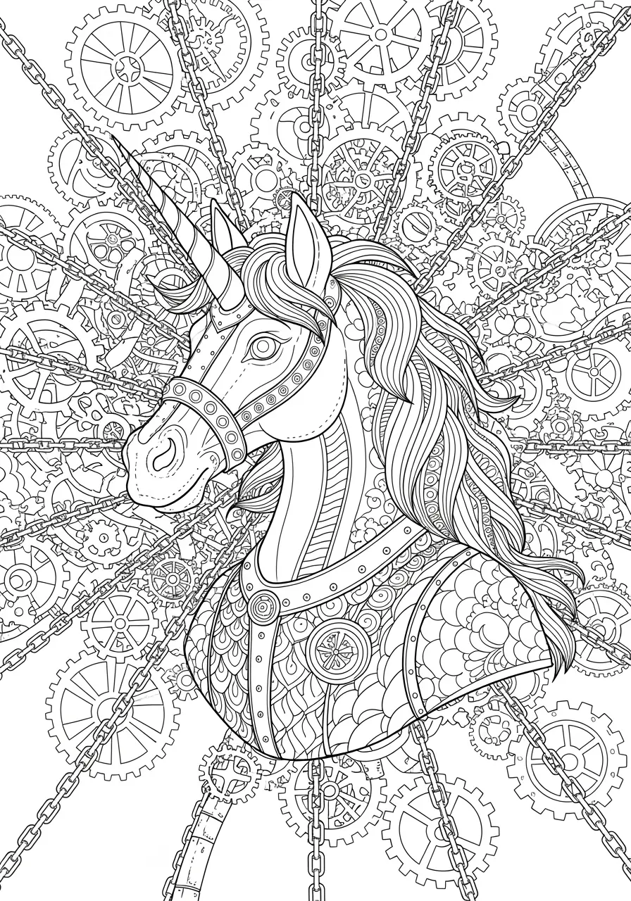 Zentangle Unicorn Coloring Pages (Free PDF Printables) - Ink Unicorn