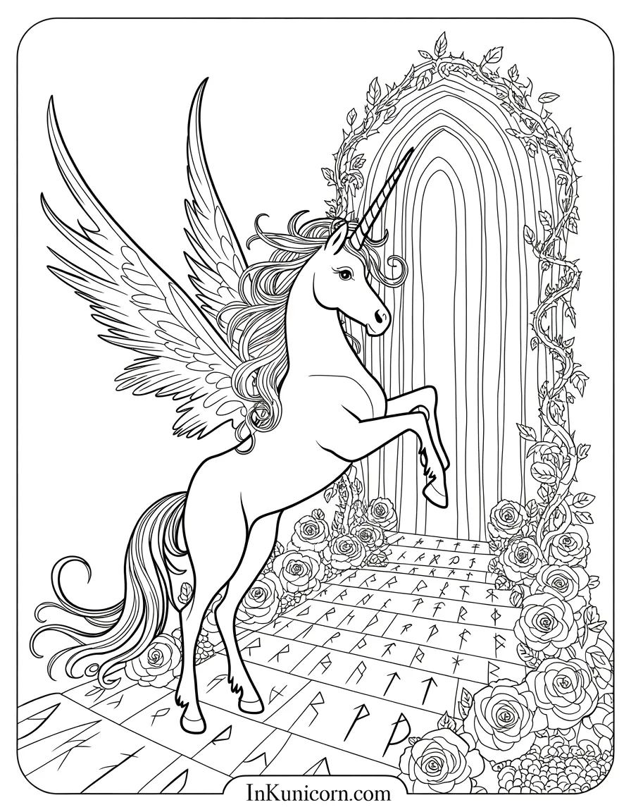 Fairy Unicorn Coloring Pages (Free PDF Printables) - Ink Unicorn