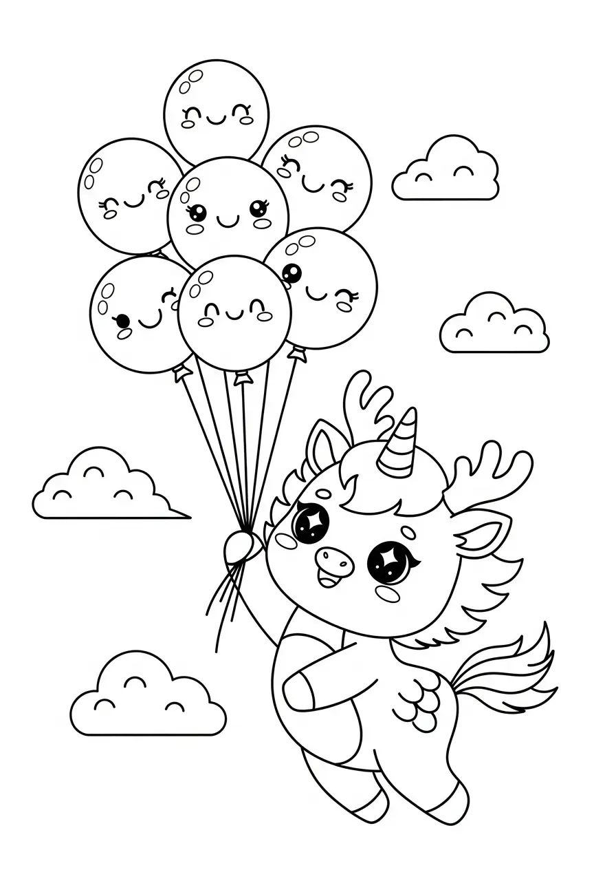 Qilin Unicorn Coloring Pages (Free PDF Printables) - Ink Unicorn