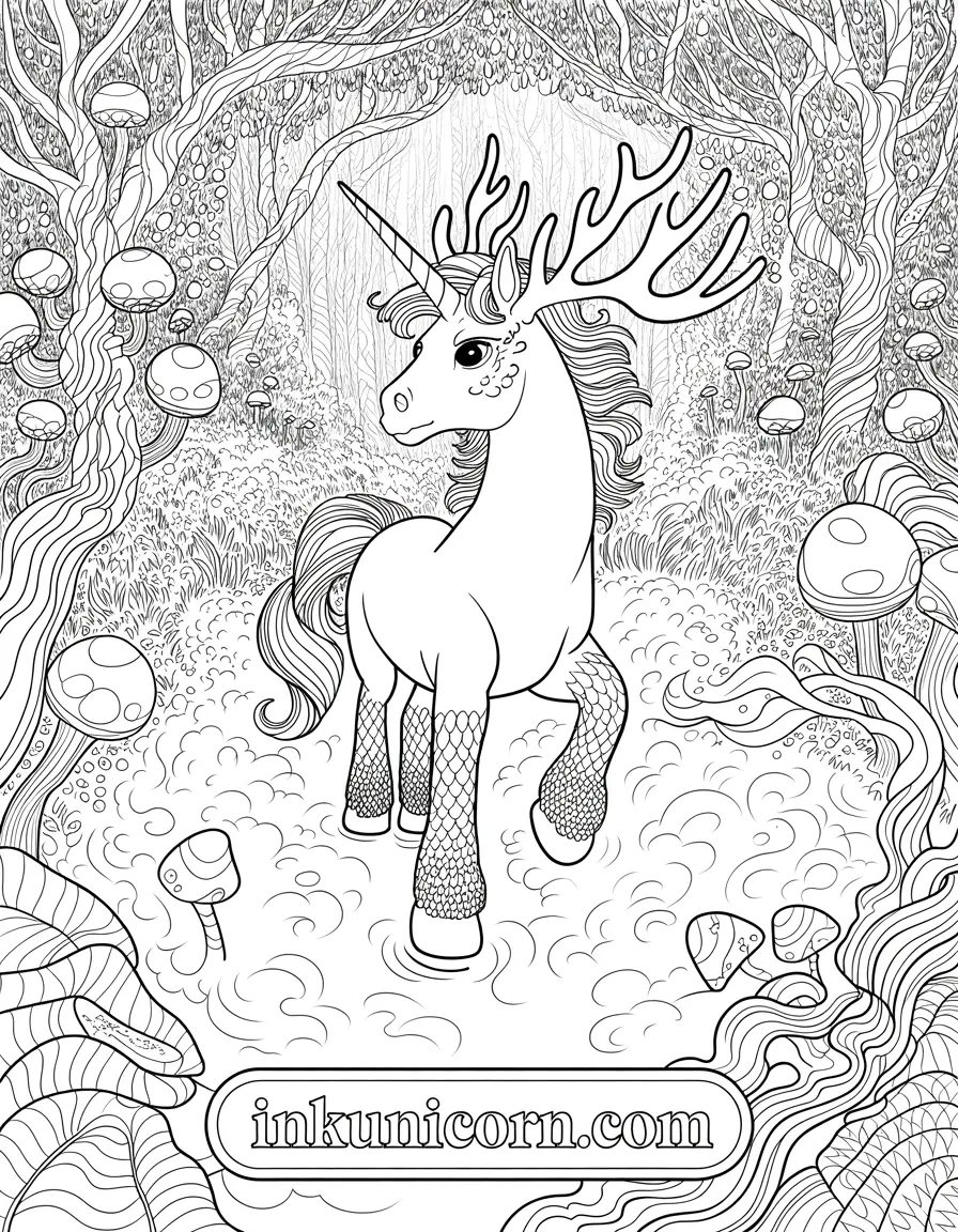 Qilin Unicorn Coloring Pages (Free PDF Printables) - Ink Unicorn