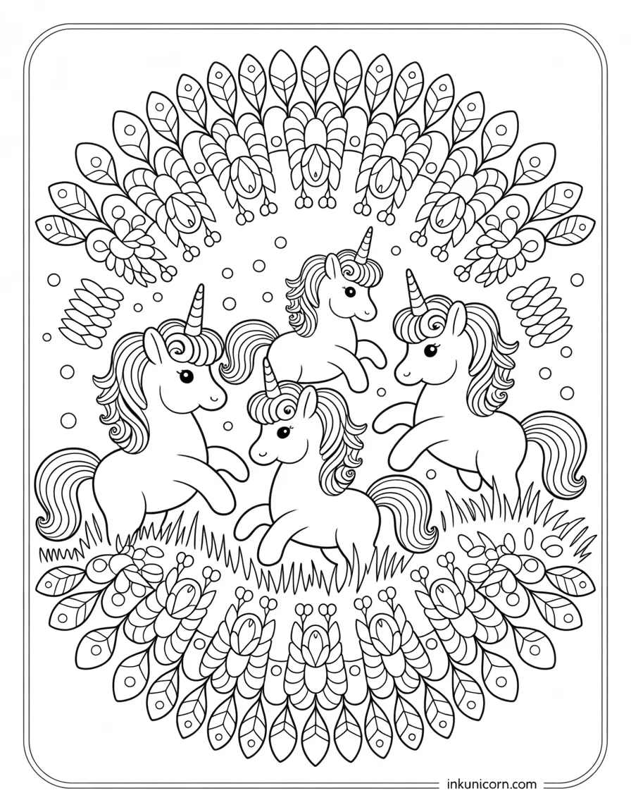 Mandala Unicorn Coloring Pages (Free PDF Printables) - Ink Unicorn