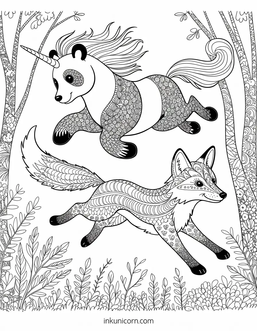 Zentangle Unicorn Coloring Pages (Free PDF Printables) - Ink Unicorn