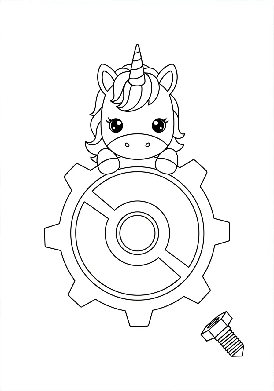 Steampunk Unicorn Coloring Pages (Free PDF Printables) - Ink Unicorn