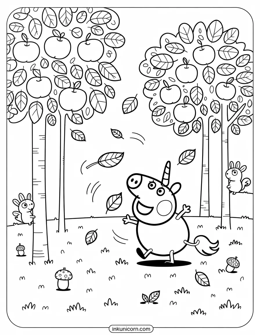 Peppa Pig Unicorn Coloring Pages (Free PDF Printables) - Ink Unicorn
