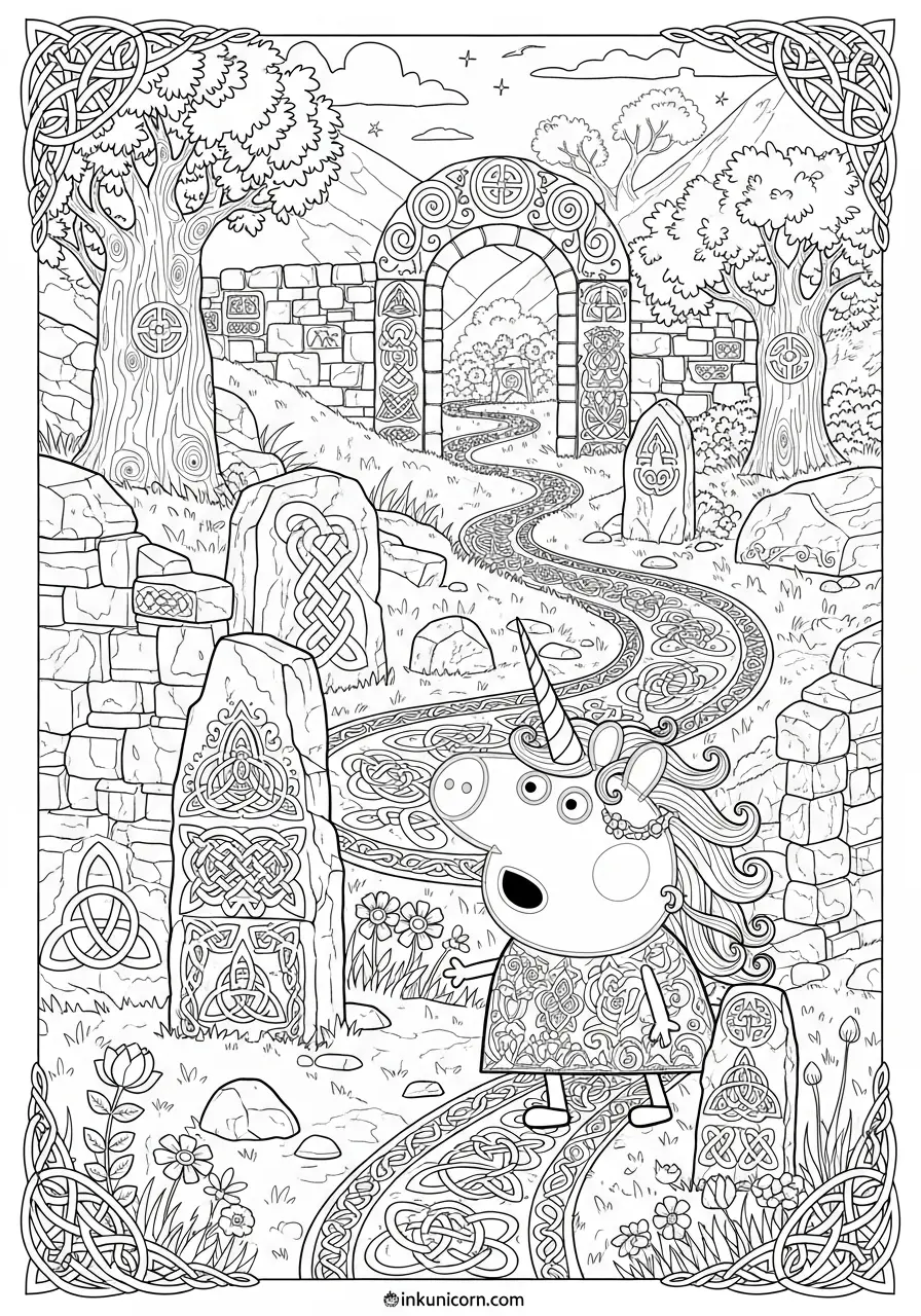 Peppa Pig Unicorn Coloring Pages (Free PDF Printables) - Ink Unicorn