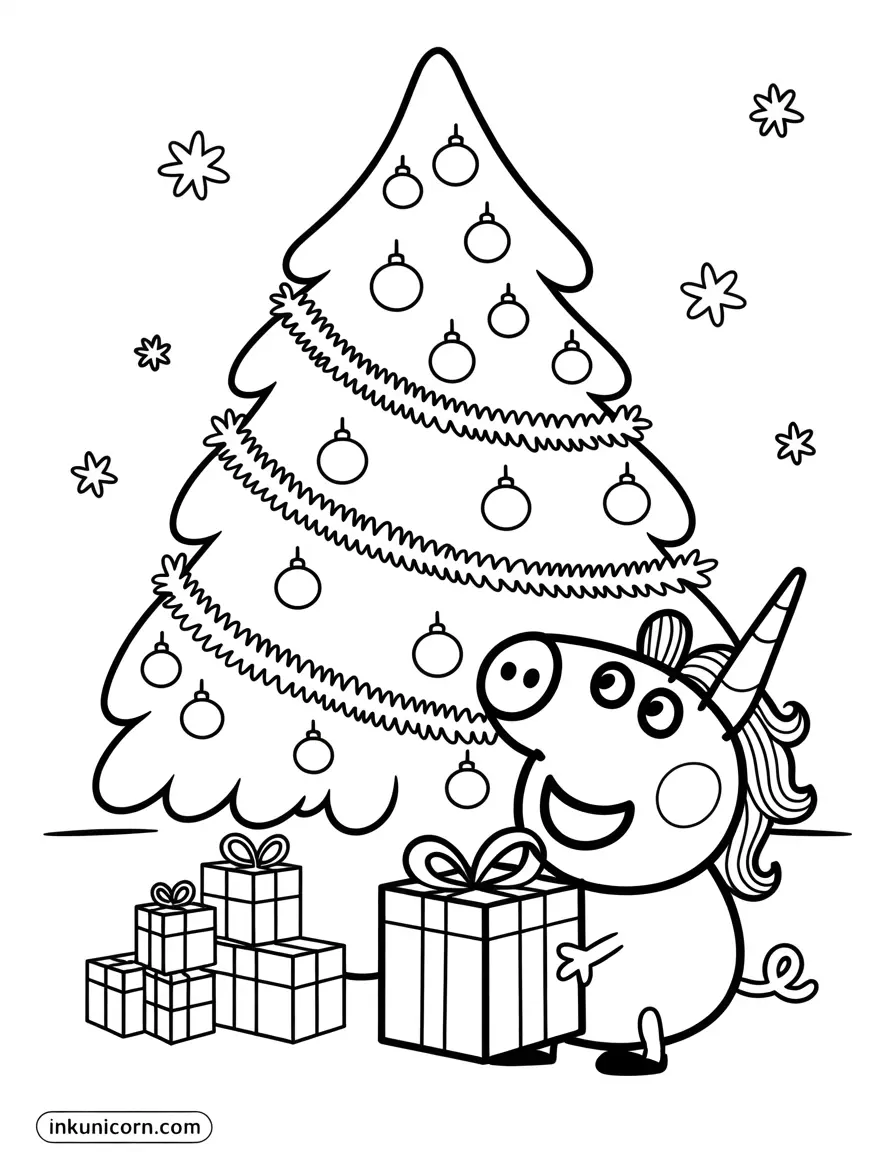Peppa Pig Unicorn Coloring Pages (Free PDF Printables) - Ink Unicorn