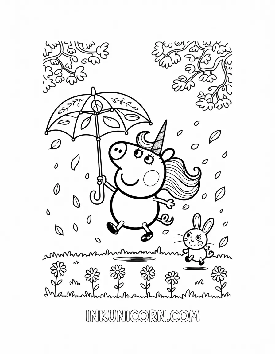 Peppa Pig Unicorn Coloring Pages (Free PDF Printables) - Ink Unicorn