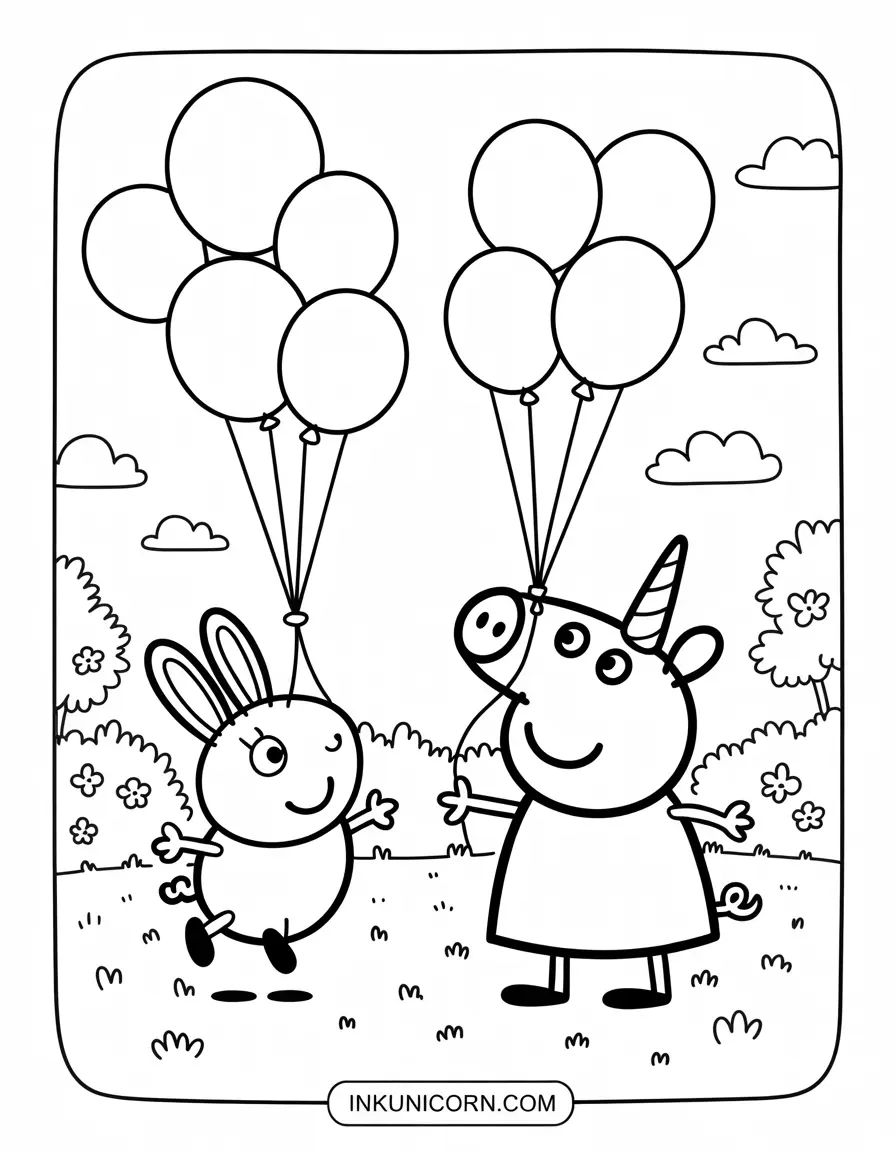 Peppa Pig Unicorn Coloring Pages (Free PDF Printables) - Ink Unicorn