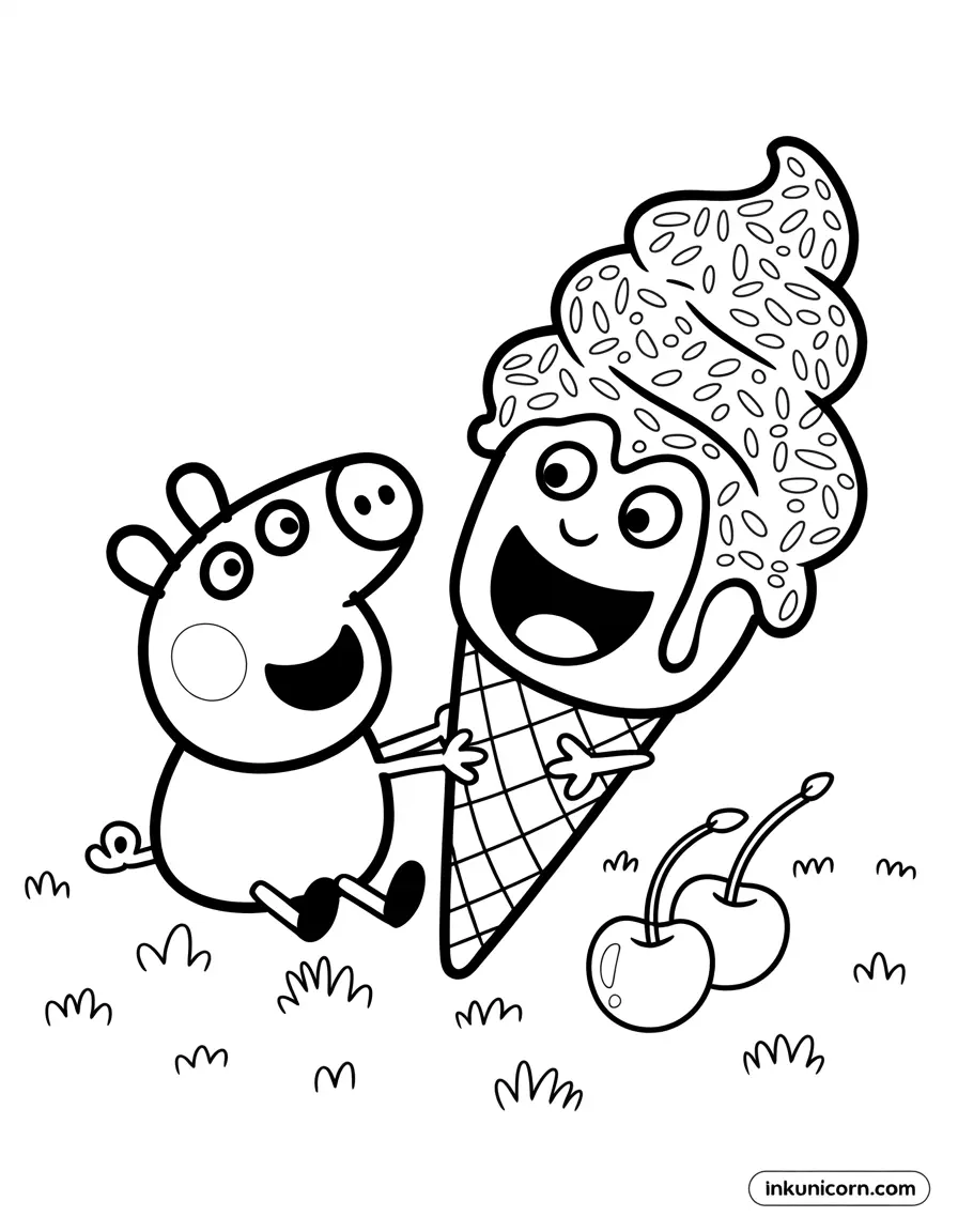 Peppa Pig Unicorn Coloring Pages (Free PDF Printables) - Ink Unicorn