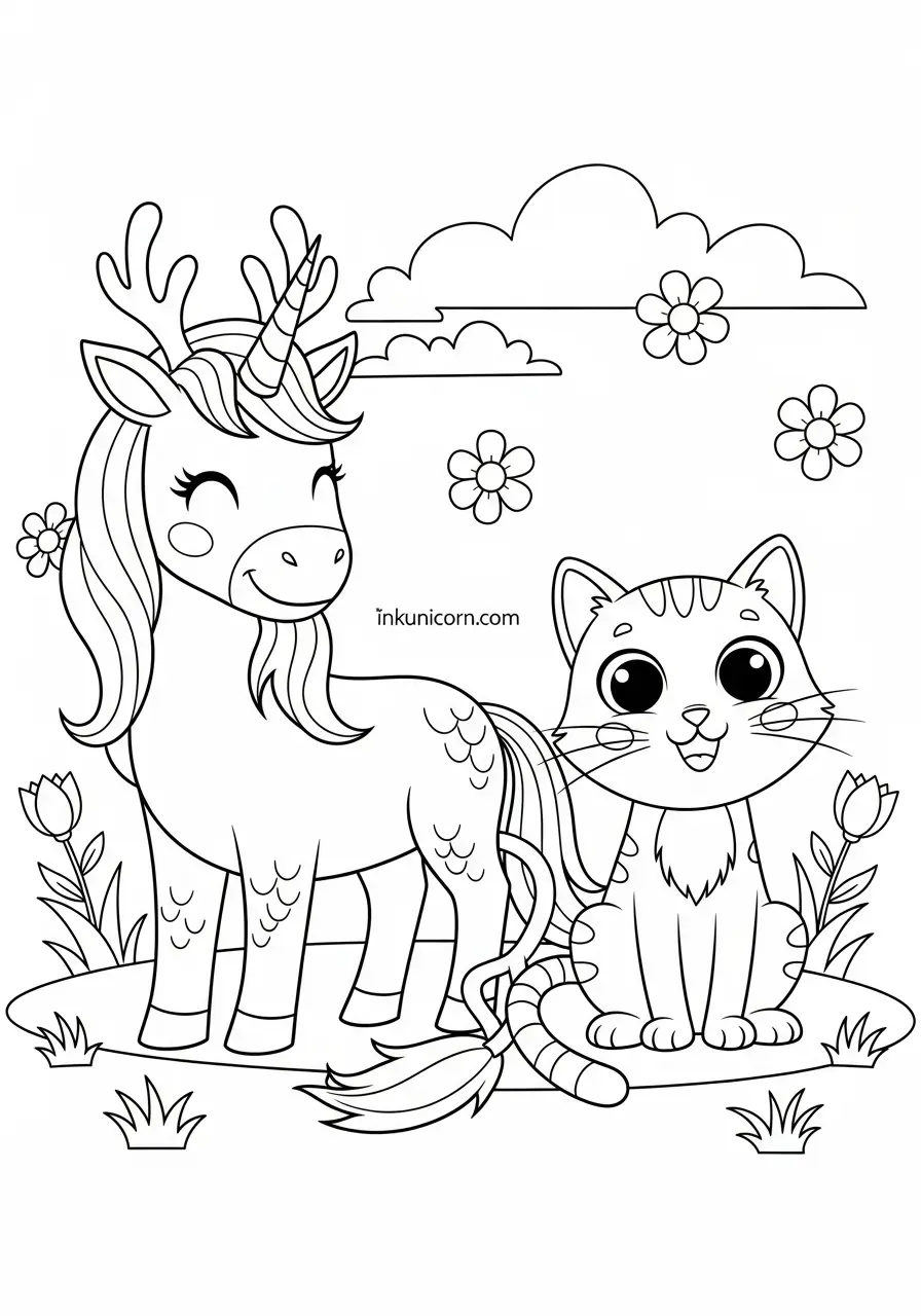Qilin Unicorn Coloring Pages (Free PDF Printables) - Ink Unicorn