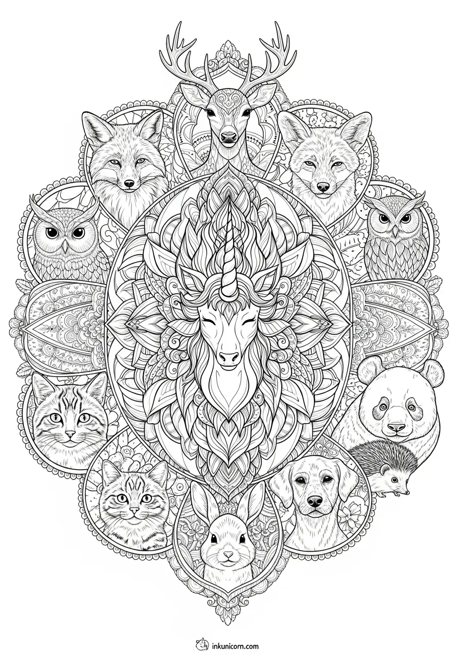 Qilin Unicorn Coloring Pages (Free PDF Printables) - Ink Unicorn