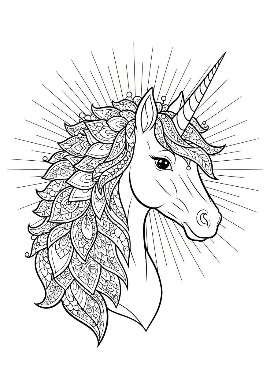 Mandala Unicorn Coloring Pages (Free PDF Printables) - Ink Unicorn