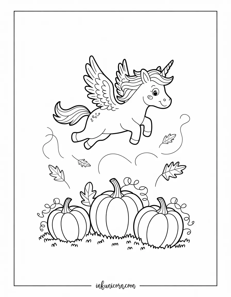 Flying Unicorn Coloring Pages (Free PDF Printables) - Ink Unicorn