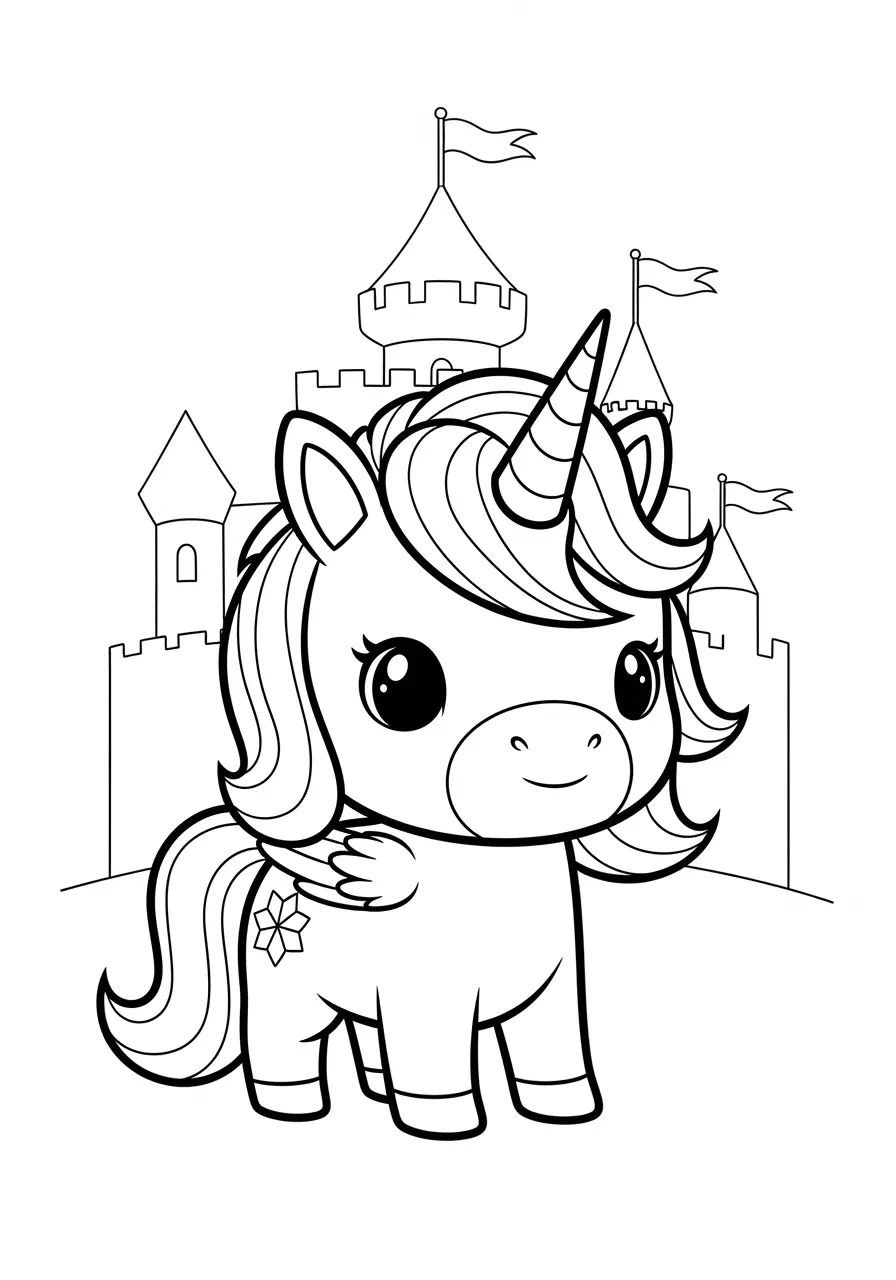 Easy Unicorn Coloring Pages (Free PDF Printables) - Ink Unicorn