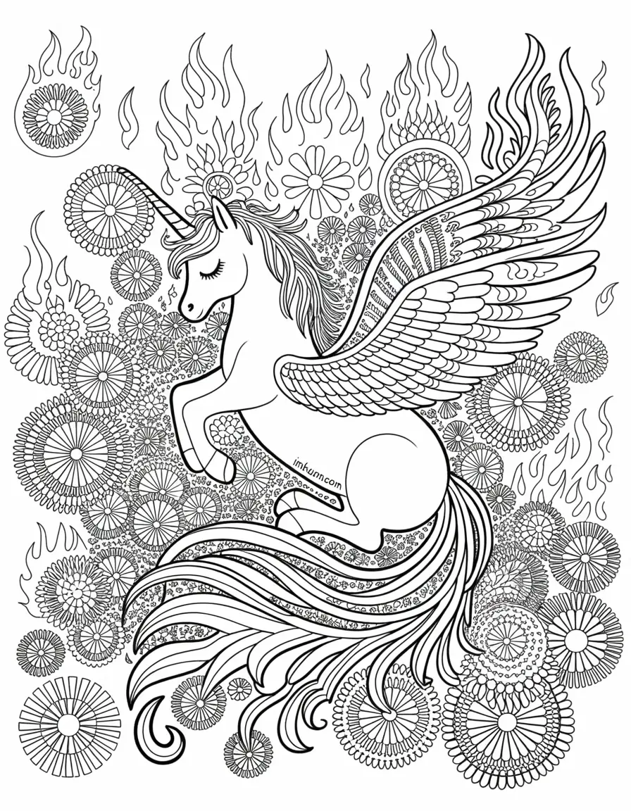 Zentangle Unicorn Coloring Pages (Free PDF Printables) - Ink Unicorn